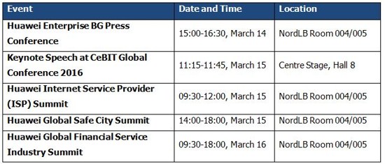 Huawei to Showcase Products and Solutions at CeBIT 2016 Designed to Transform Businesses' ICT ...